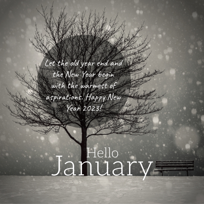 Hello January Template | PosterMyWall
