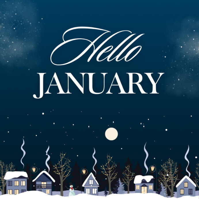 Copy of Hello January | PosterMyWall
