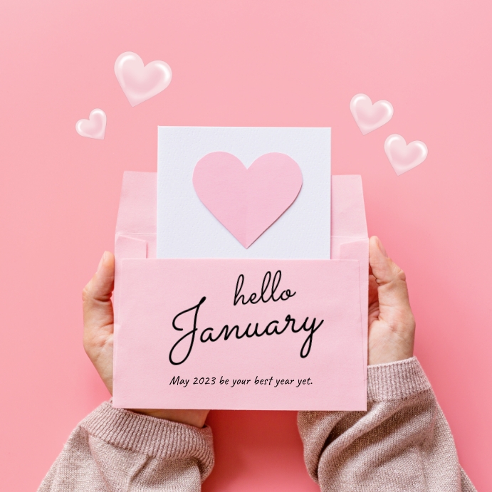 Hello January Template | PosterMyWall