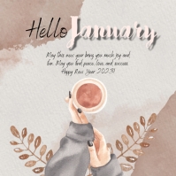 Hello January Template | PosterMyWall