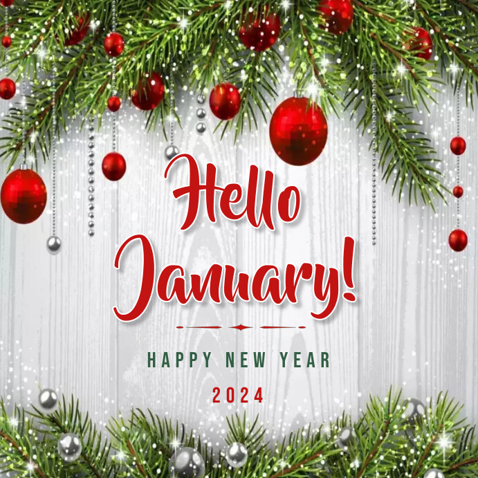 Hello January Template | PosterMyWall