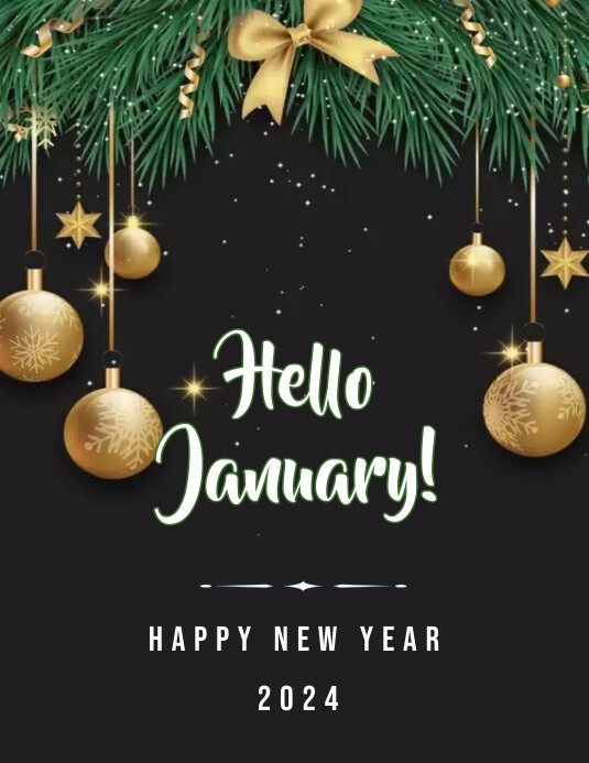 Copy of Hello January | PosterMyWall