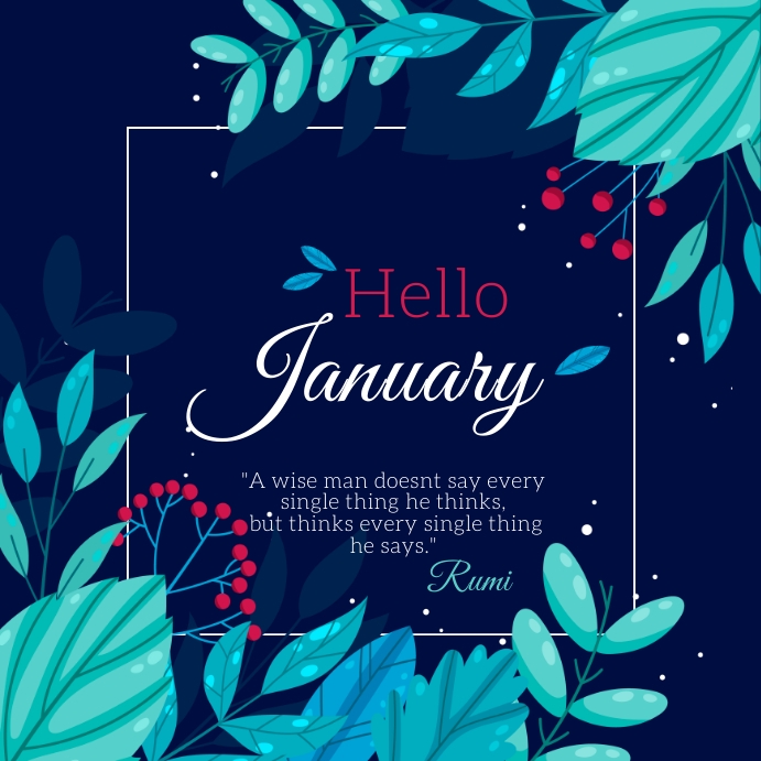hello january Template | PosterMyWall