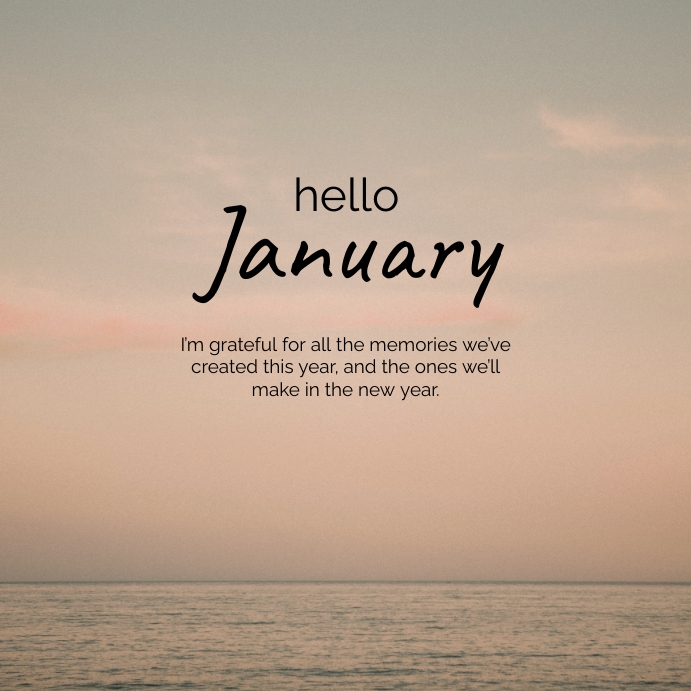 Hello January Template | PosterMyWall