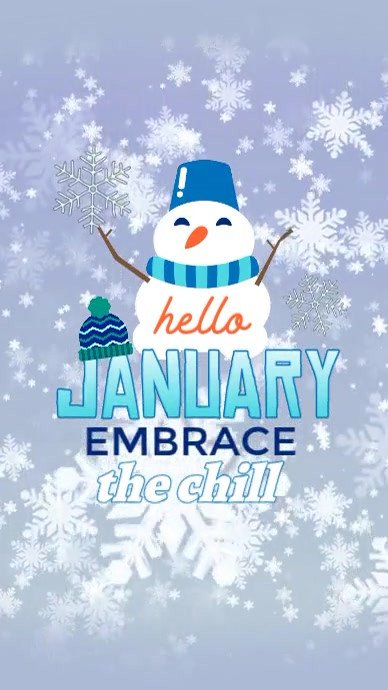 Hello January Template | PosterMyWall