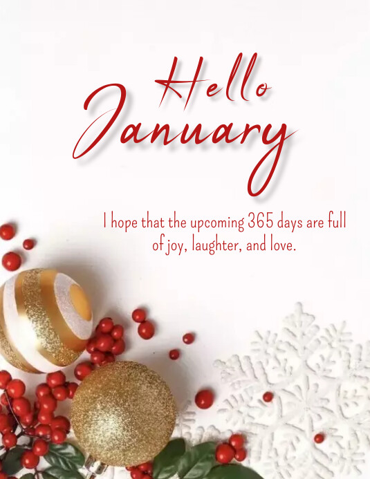 Hello January Template | PosterMyWall