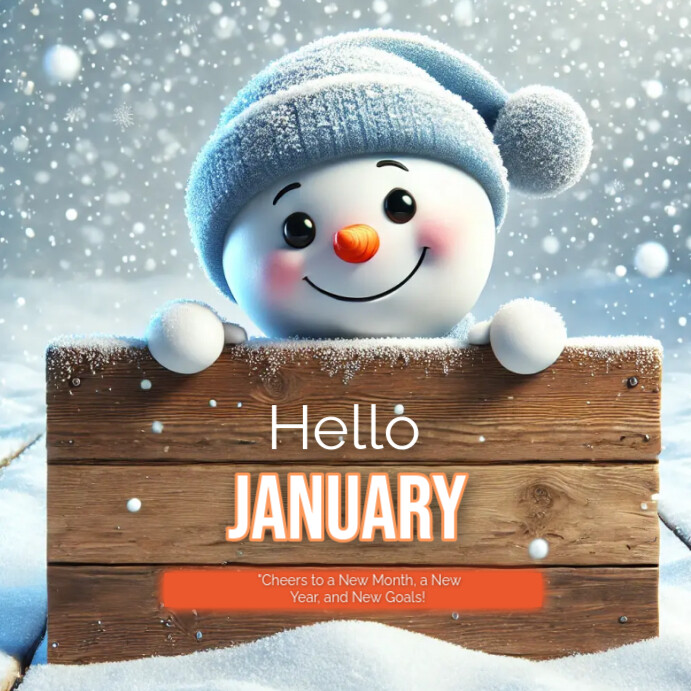 Hello January Template | PosterMyWall