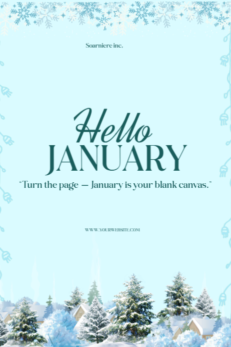 Plantilla de hello january design template | PosterMyWall