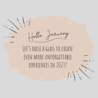 Hello January 2023 Template | PosterMyWall