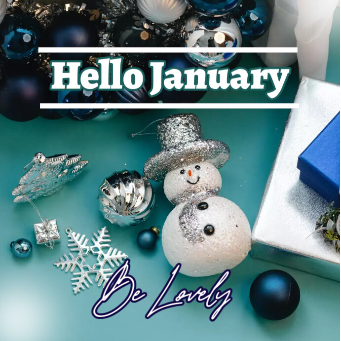 Plantilla de HELLO JANUARY | PosterMyWall