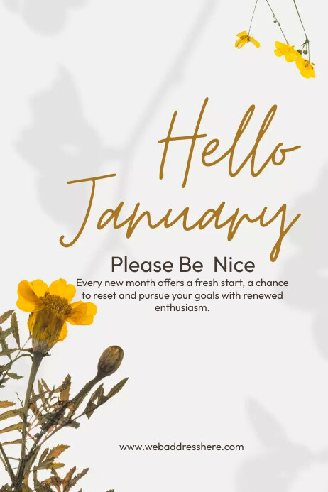 hello january Template | PosterMyWall