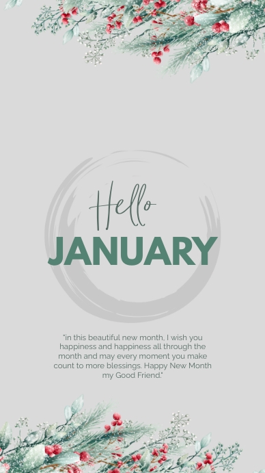 Hello January Template | PosterMyWall