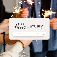 Hello January 2023 Template | PosterMyWall
