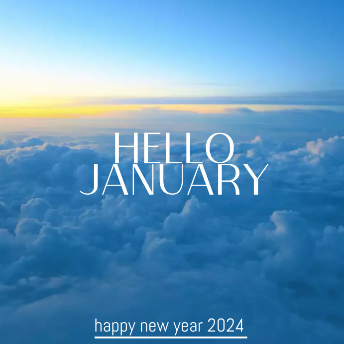 Hello January Template | PosterMyWall
