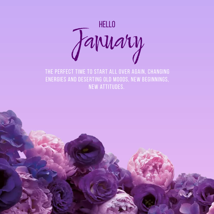 Hello January flyer template | PosterMyWall