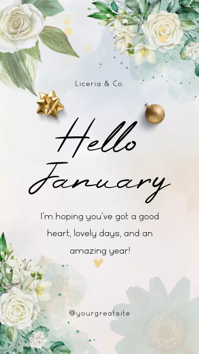 Hello January IG Story Template | PosterMyWall