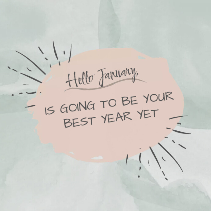 Hello January Instagram Post Template | PosterMyWall