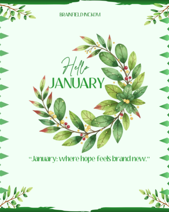 Copy of HELLO JANUARY POST DESIGN TEMPLATE | PosterMyWall