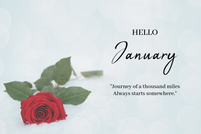 Hello January poster card Template | PosterMyWall