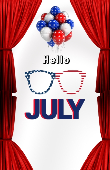 Modèle Hello JULY 4th Celebration POSTER | PosterMyWall