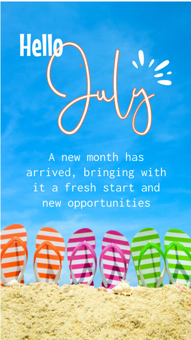 Hello July Template | PosterMyWall