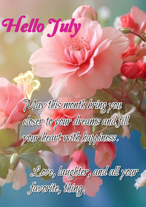 Plantilla de Hello July | PosterMyWall