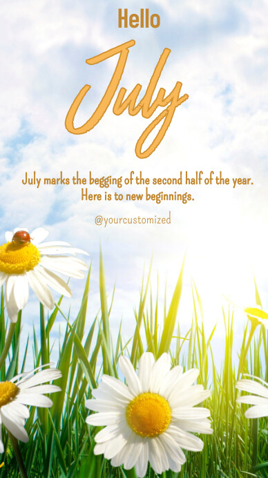 hello july Template | PosterMyWall