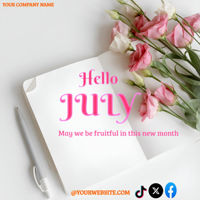 Hello July greetings template | PosterMyWall