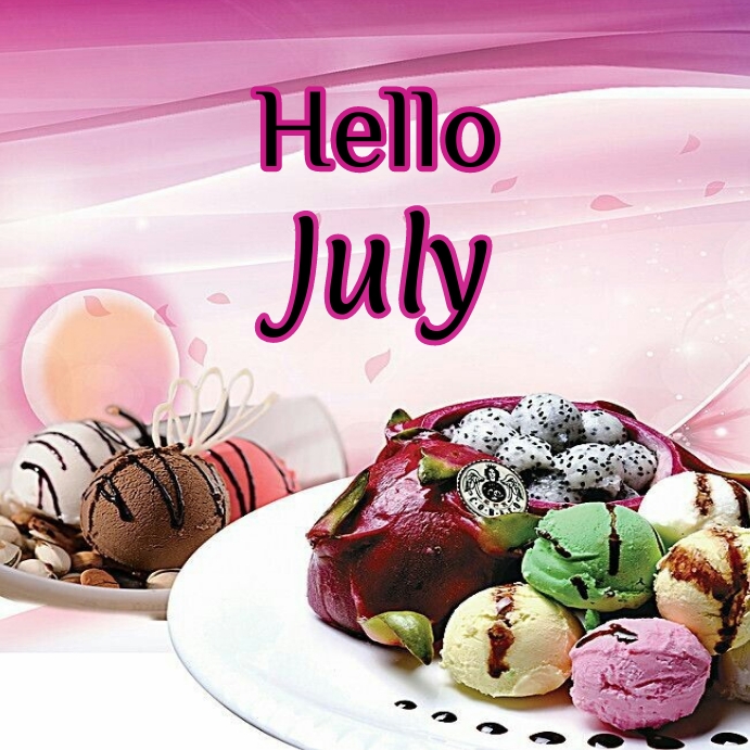 Plantilla de Hello july instagram post | PosterMyWall