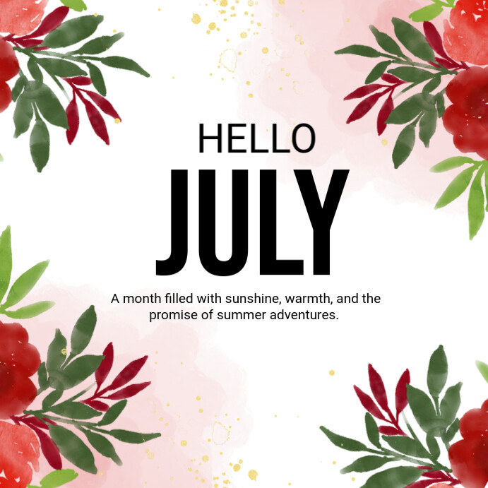 Hello July Instagram Post Template | PosterMyWall