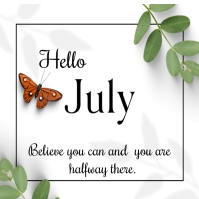 Hello july Instagram post Template | PosterMyWall