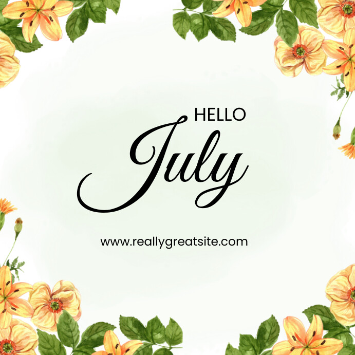 Hello July Instagram Post Template | PosterMyWall