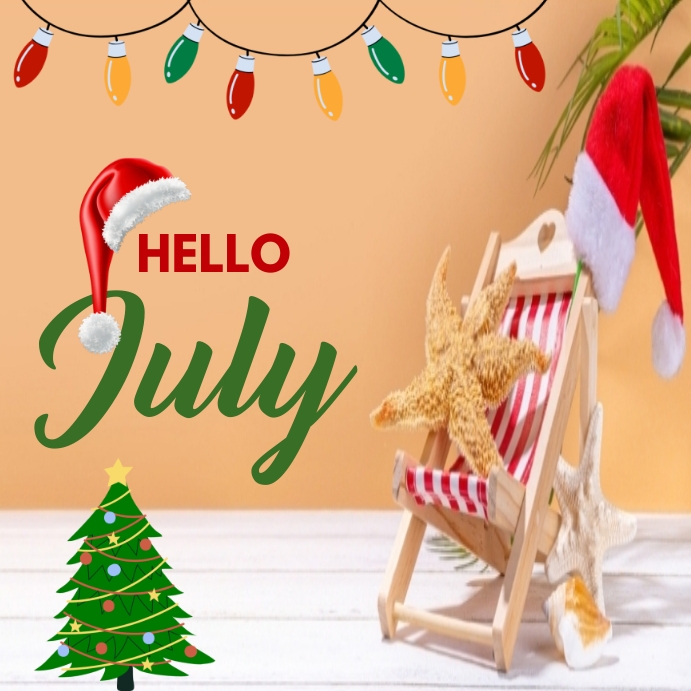 Hello july Instagram post. Template | PosterMyWall