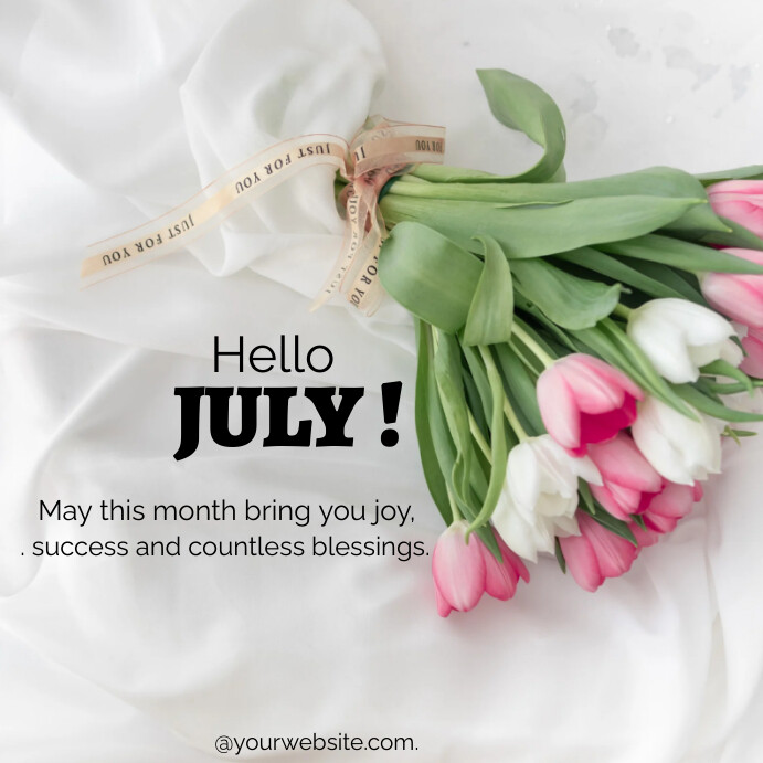 Hello July Month Greetings And Wishes Online Template | PosterMyWall
