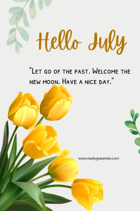 Hello July Poster Design Template | PosterMyWall