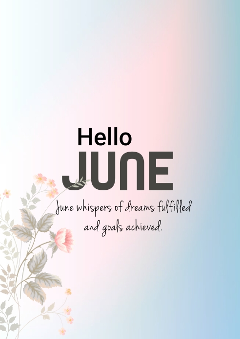 Copy of Hello June Card POSTER | PosterMyWall