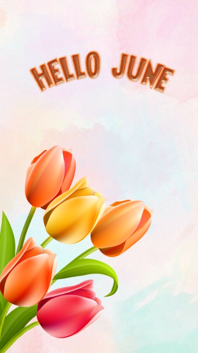 Hello June Template | PosterMyWall