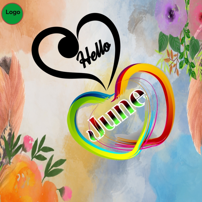 Hello June Template | PosterMyWall