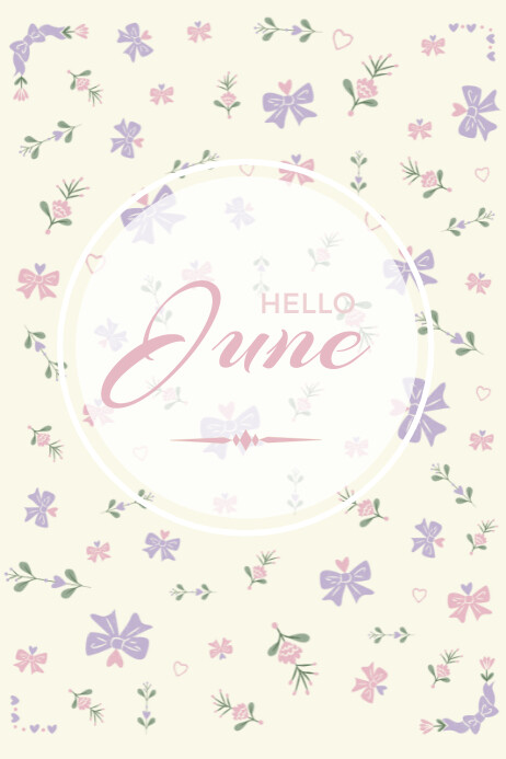 HELLO JUNE Template | PosterMyWall