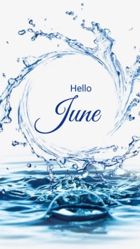 Frame purple background hello june instagram Template | PosterMyWall