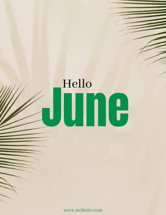Hello June Flyer (us Letter) Template | PosterMyWall