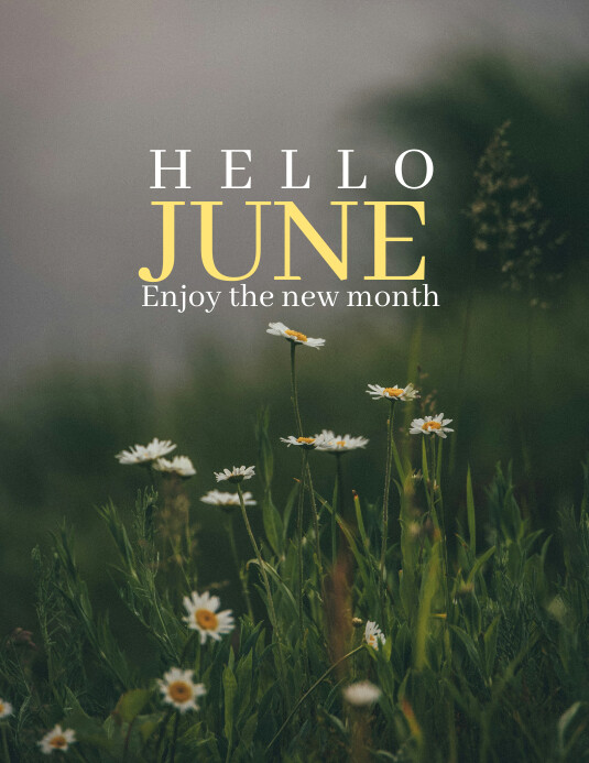 Hello June Flyer (us Letter) Template | PosterMyWall
