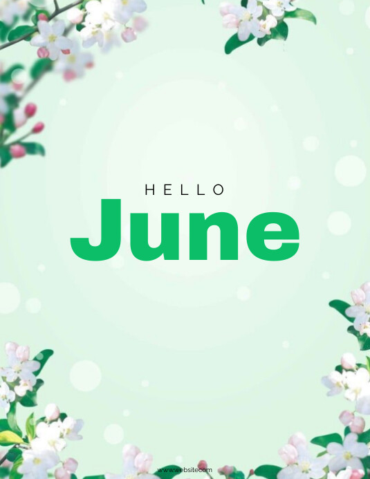 Hello June Flyer (us Letter) Template | PosterMyWall