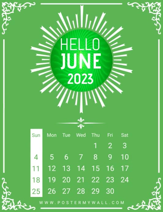 Plantilla de Hello June Flyer | PosterMyWall