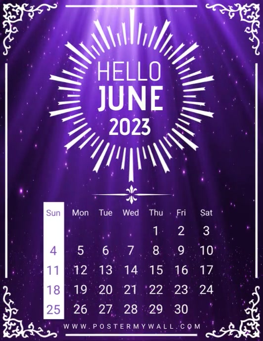 Plantilla de Hello June Flyer | PosterMyWall