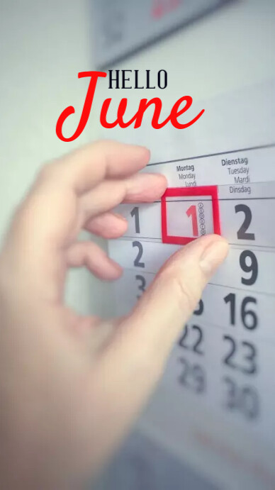 Hello June Instagram Story Template | PosterMyWall