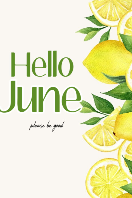 hello june new month template | PosterMyWall