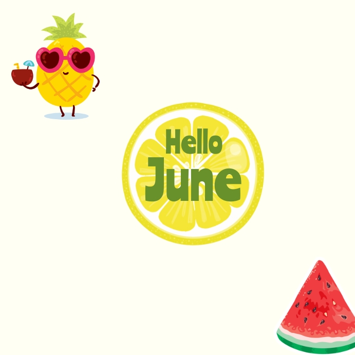 Plantilla de Hello June Post | PosterMyWall
