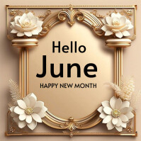 Hello June Instagram Post 2024 Template | PosterMyWall