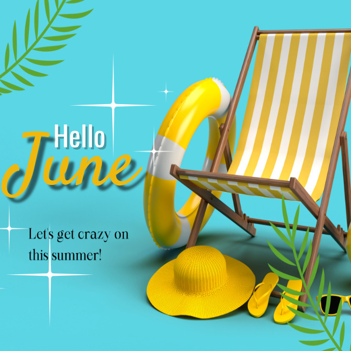 Hello June Template Poster | PosterMyWall